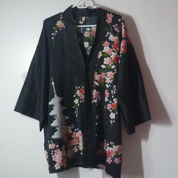 Jackets & Coats | Japanese Kimono Haori Robe Black | Poshmark